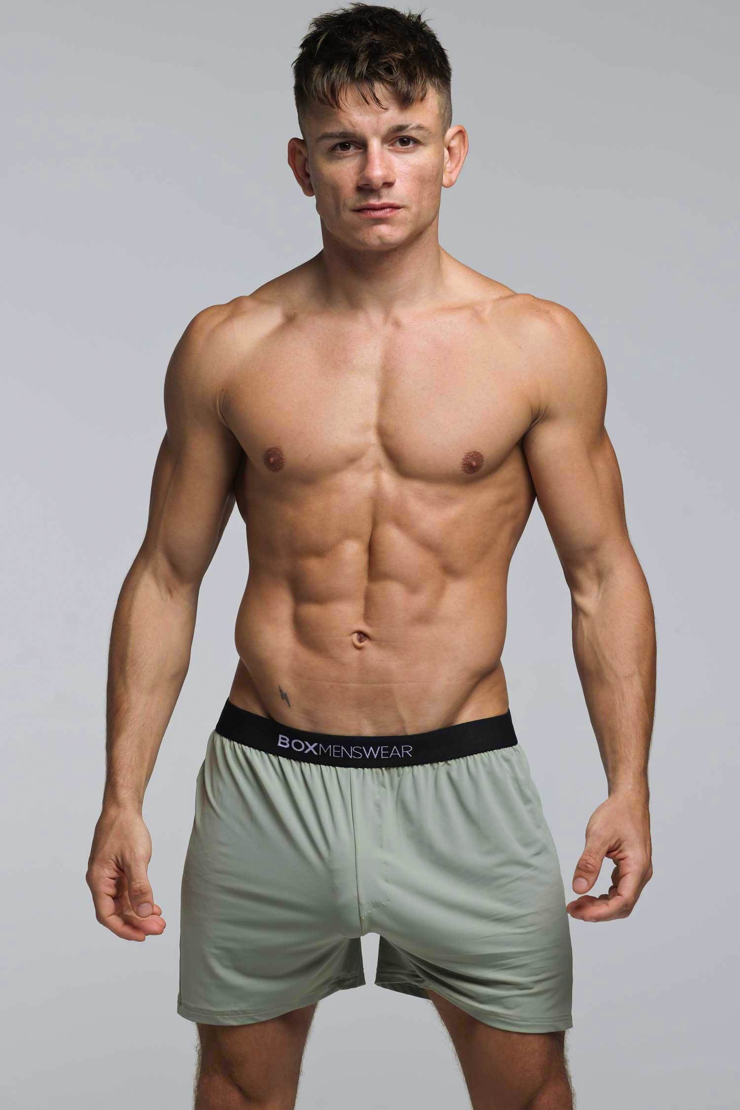 Silky Seamless Lounge Shorts - Sage – Box Menswear