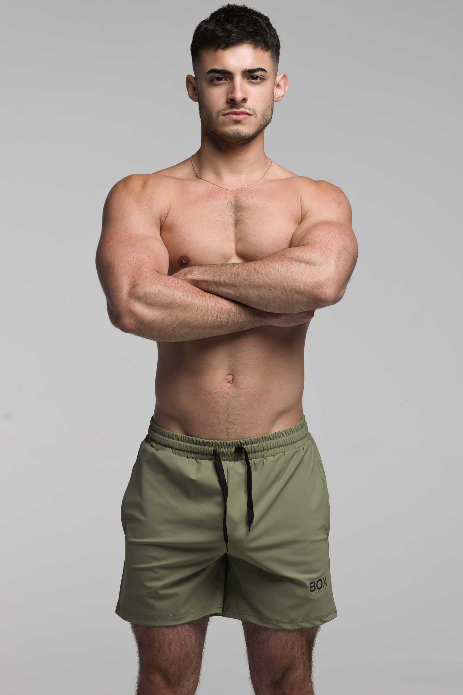 "The Fit" Sports Shorts - Combat Green – Box Menswear